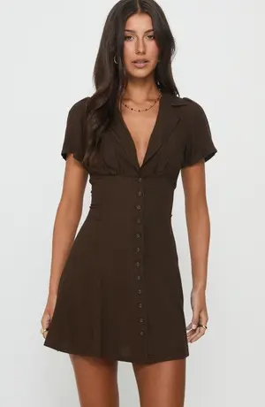 Princess Polly Pique Mini Shirt Dress