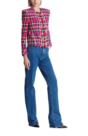 Balmain Plaid Jackets For Women