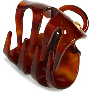 France Luxe Signature Small Octo Clip - Tortoise