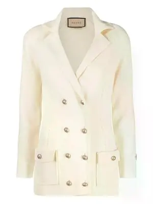 Gucci Double-breasted Knitted Blazer