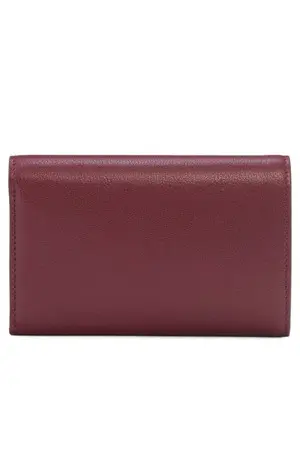 TOM FORD Double T Leather Wallet - Ruby Red