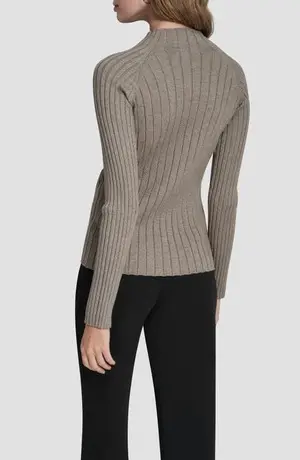 Dkny Cord Detail Ribbed Sweater - City Taupe