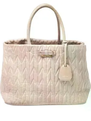 Miu Miu Matelassé Leather Tote