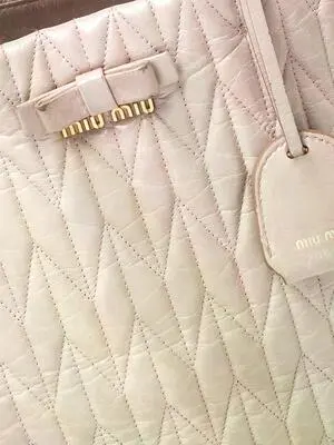 Miu Miu Matelassé Leather Tote