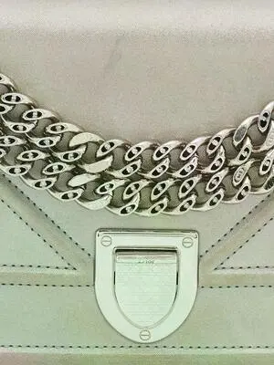 Dior Diorama Leather Crossbody Bag - Grey
