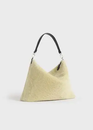 TOTEME Medium Bevel Shearling Shoulder Bag