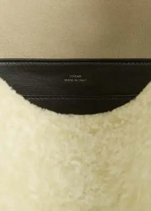 TOTEME Medium Bevel Shearling Shoulder Bag
