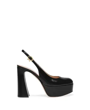 GIANVITO ROSSI Bessie Slingback Pumps - Black Leather