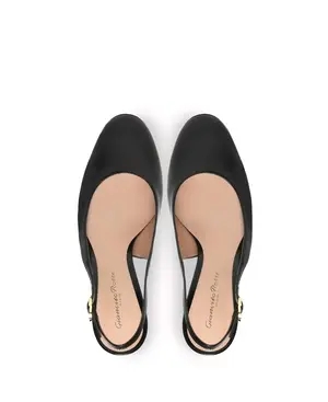 GIANVITO ROSSI Bessie Slingback Pumps - Black Leather