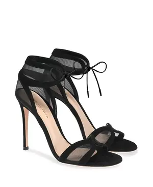 GIANVITO ROSSI Falene Sandal Black Suede