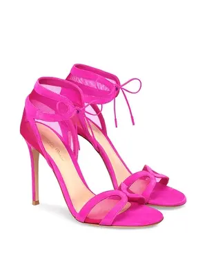 GIANVITO ROSSI Falene Sandal - Pink Suede