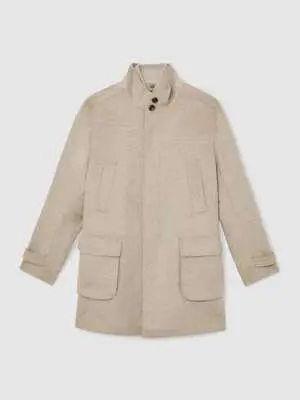 REISS Atelier 100% Cashmere Hybrid Overcoat With Removable Gilet