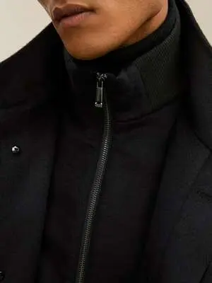 REISS Atelier 100% Cashmere Hybrid Overcoat With Removable Gilet