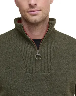 Barbour Nelson Essential Quarter Zip Sweater - Seaweed