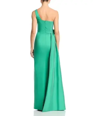 Rickie Freeman For Teri Jon Taffeta One Shoulder Gown