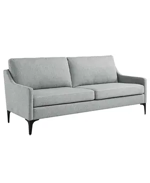 MODWAY Corland Upholstered Fabric Sofa - Light Gray