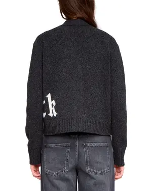 Zadig&Voltaire Masy Merino Wool Cardigan - Anthracite