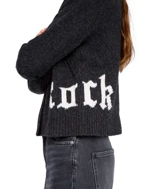 Zadig&Voltaire Masy Merino Wool Cardigan - Anthracite
