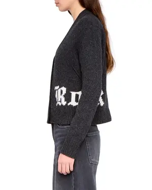Zadig&Voltaire Masy Merino Wool Cardigan - Anthracite