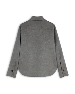 JIL SANDER Cashmere Shirt Jacket - Pebble