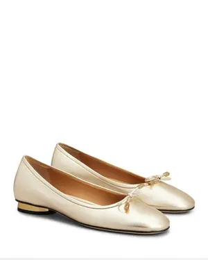TOD'S Leather Ballet Flats - White