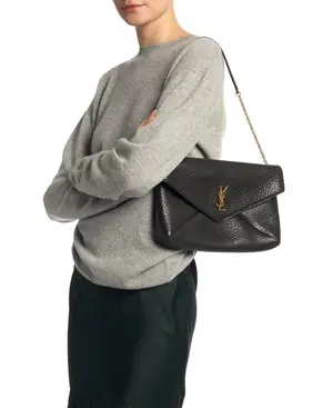 Saint Laurent Cassandre Large Pouch On Chain