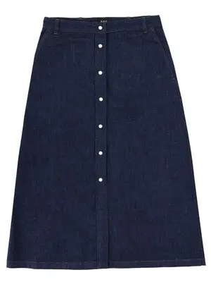 A.p.c. Skirt With Buttons - Denim