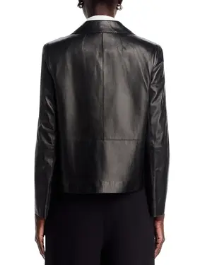 Lafayette 148 New York Patch Pocket Leather Jacket