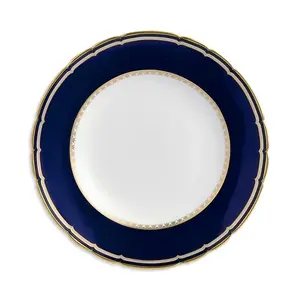 ROYAL CROWN DERBY Ashbourne Salad Plate - Navy Blue Gold