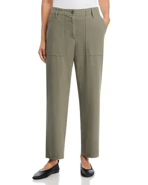 Eileen Fisher Tapered Ankle Pants - Bay Leaf