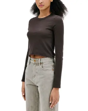 SLVRLAKE Baby Long Sleeve Cropped Tee