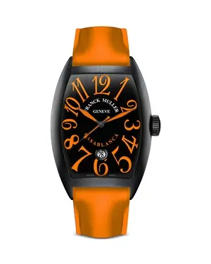 Franck Muller Cintree Curvex Casablanca Automatic Watch - Black/orange