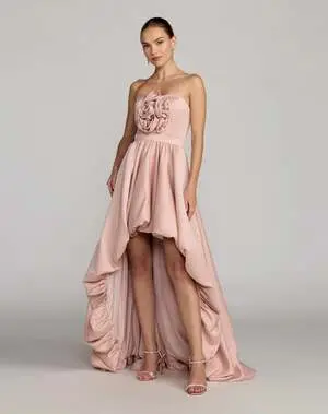 Blush Satin Evening Dresses