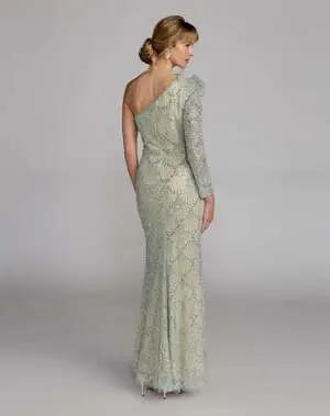 MAC DUGGAL COLLECTION One Shoulder Embellished Gown
