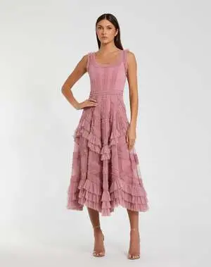 Sleeveless Ruffle Dresses