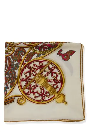 Hermès Cream & Multicolor 'la Danse Des Amazone' Scarf 140 - Multi