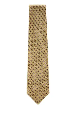 Hermès Printed Neck Tie - Yellow