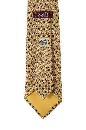 Hermès Printed Neck Tie - Yellow