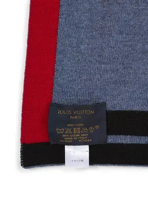 LOUIS VUITTON Multicolor Logo Wool Scarf