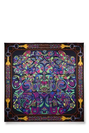 Hermès Multicolor 'folklore' Silk Scarf 140 - Multi