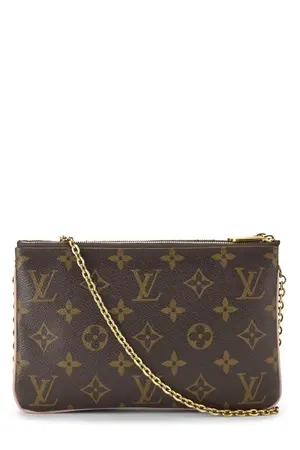 LOUIS VUITTON Monogram Vivienne Double Zip Pochette - Brown