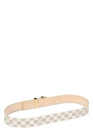 LOUIS VUITTON Damier Azur Initiales Belt - White