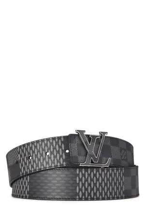 LOUIS VUITTON Damier Graphite 3d Ceinture Initiales 100 - Black