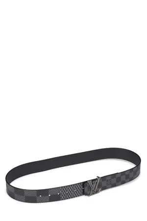 LOUIS VUITTON Damier Graphite 3d Ceinture Initiales 100