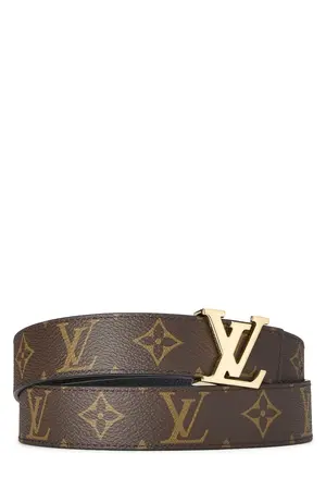 LOUIS VUITTON Monogram Canvas Initiales Reversible Ceinture - Black