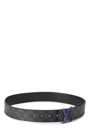 LOUIS VUITTON Damier Graphite Initiales Belt