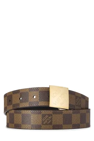 LOUIS VUITTON Damier Ebene Ceinture Carre 80 Belt - Brown