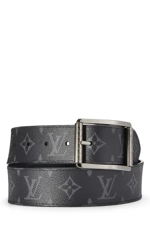 LOUIS VUITTON Monogram Eclipse Ceinture 85 - Black