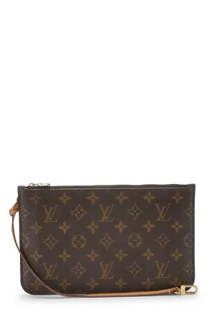 LOUIS VUITTON Monogram Neverfull Pouch Nm - Brown