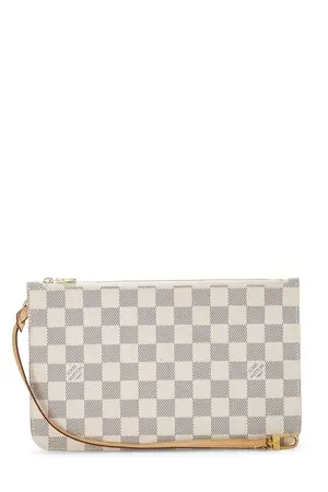 LOUIS VUITTON Damier Azur Neverfull Pouch Nm - White